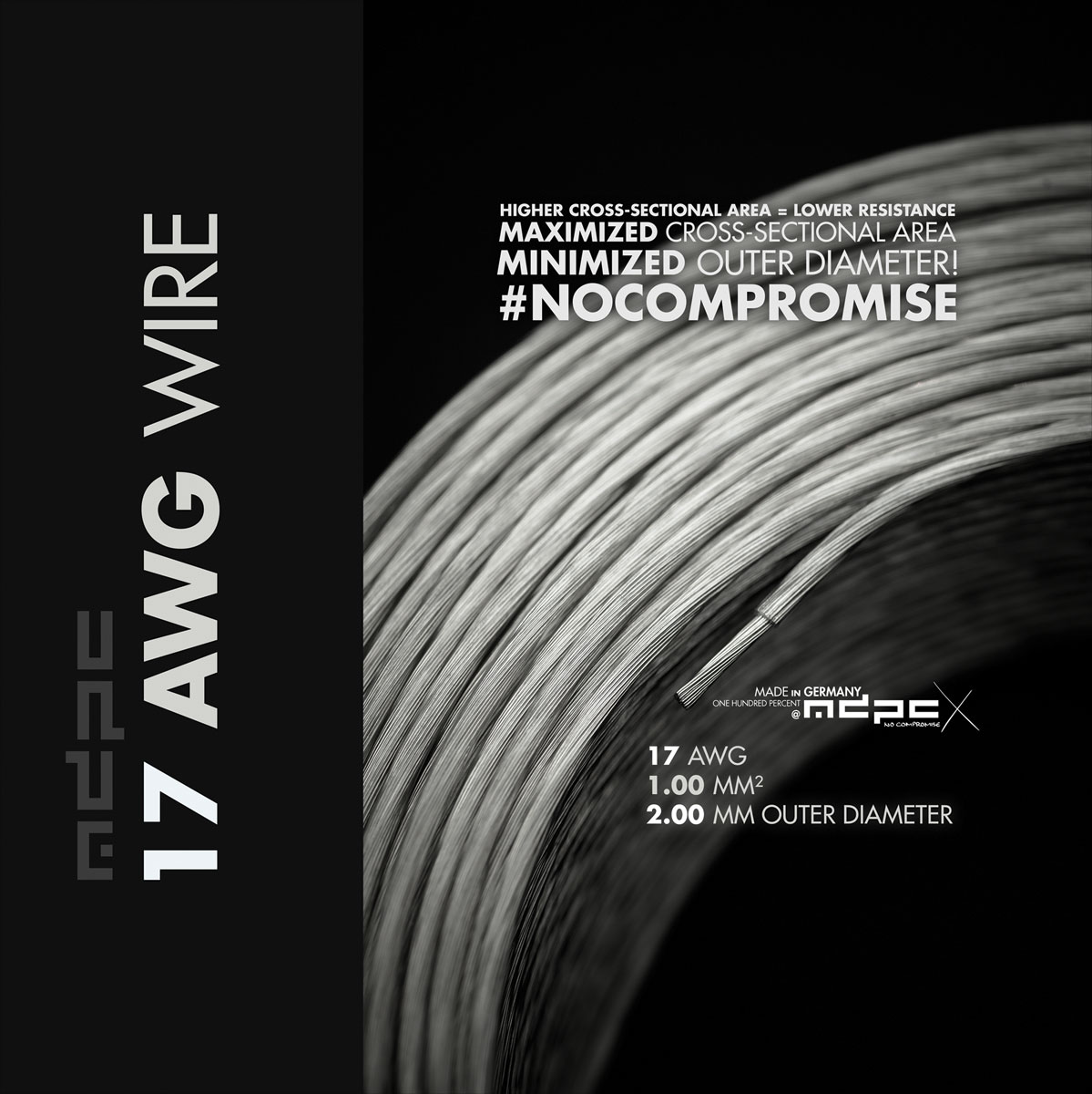 17 AWG hook-up wire Transparent / Silver | MDPC-X